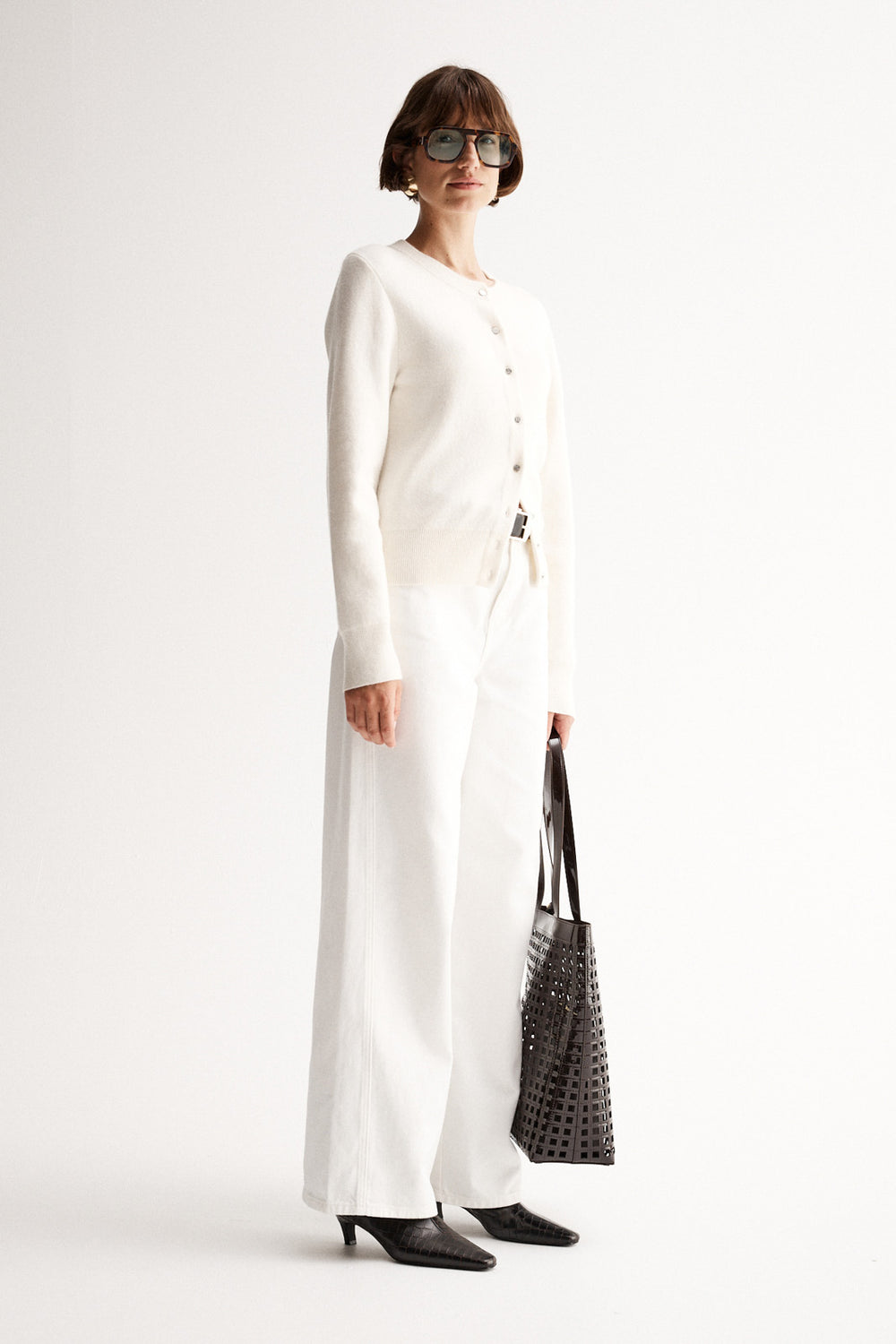 Elka - Sascha Cardigan - White – Zoe Clare Leura Village